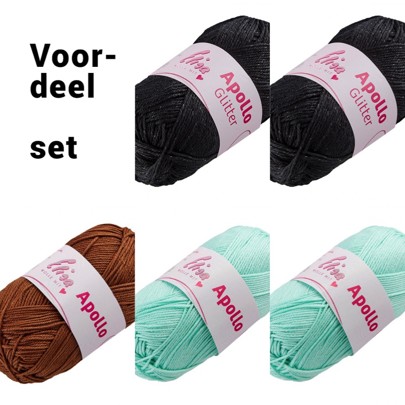 Voordeel mix set - Elisa Apollo bollen - 5 stuks - GoedkoopGaren.nl